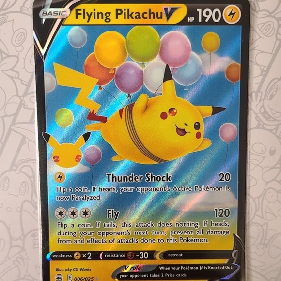 Pokemon | Toys | Flying Pikachu V 06025 Pokemon Card Celebrations 25th ...